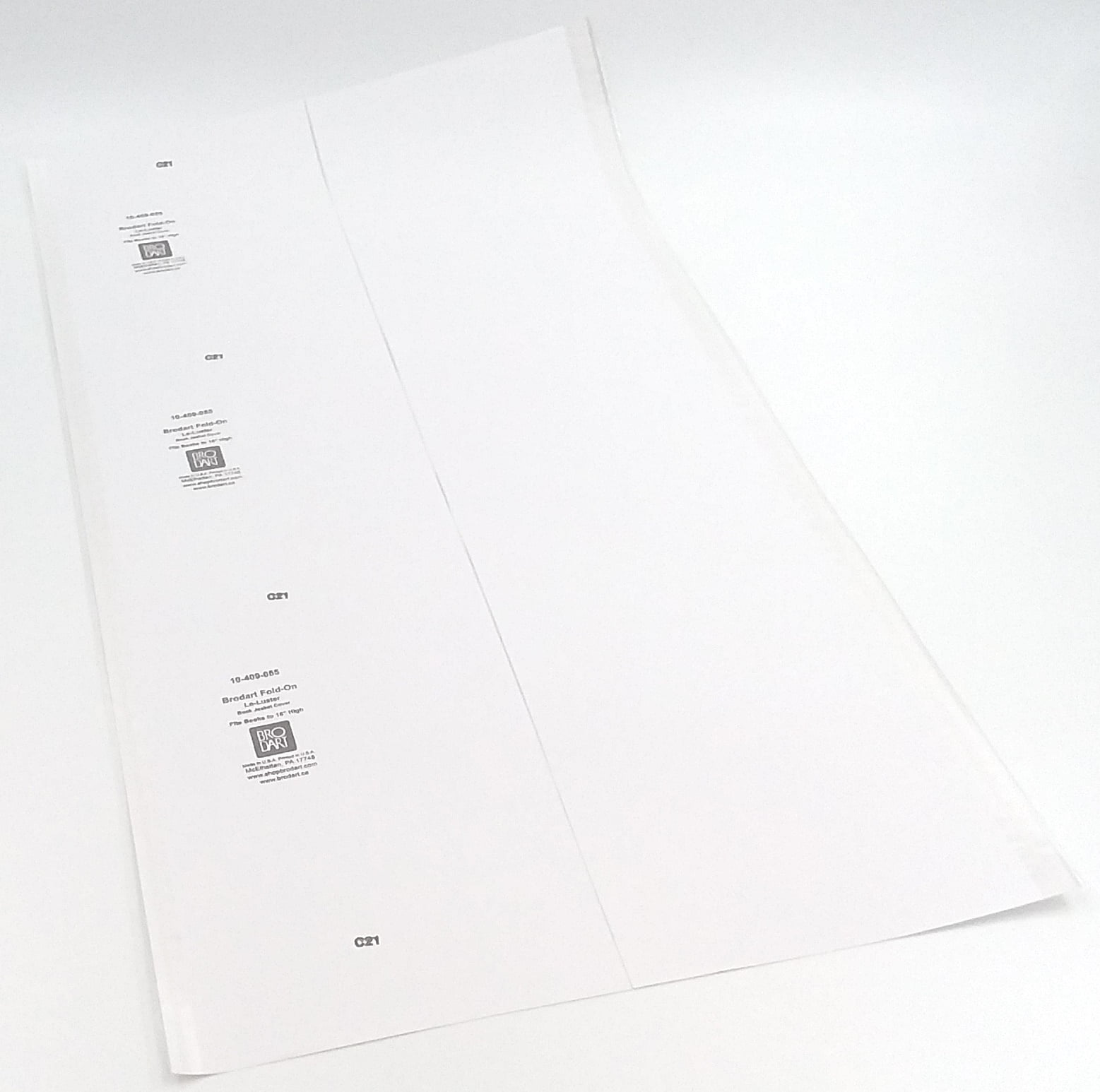 1 (one) sheet Brodart Fold-On Lo-Luster Book Jacket Cover - 16" x 30 ...