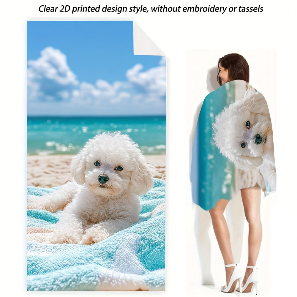 1 oversized Bichon Terrier Beach Towel - a fast-absorbing, soft and ...