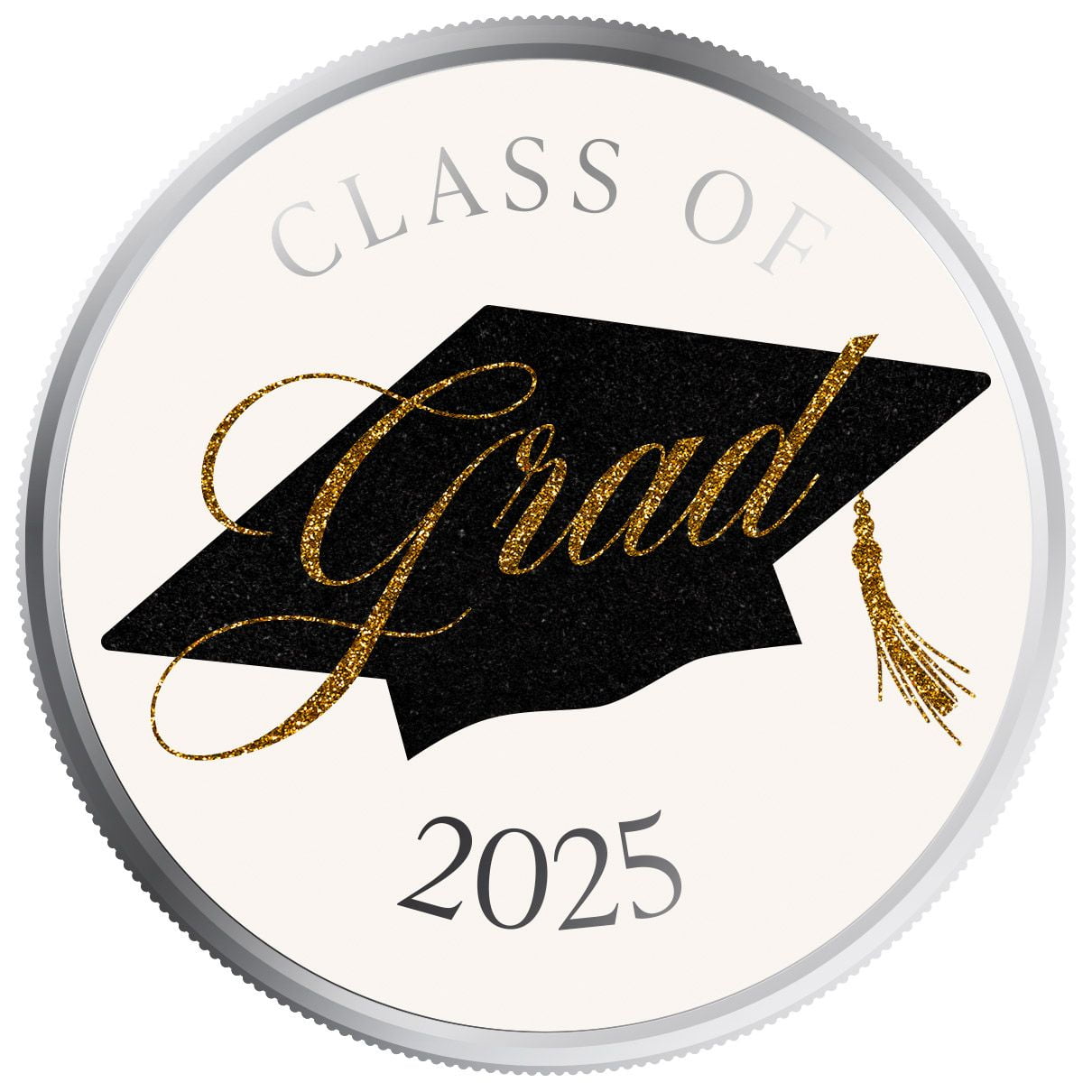 1 oz 999 Fine Silver Color Round- Class of 2025 Cap Off the Journey ...