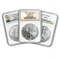U.S. Mint 1 oz Silver Eagle MS-69 NGC, Random Year, .999 Fine Silver Coin - Walmart.com