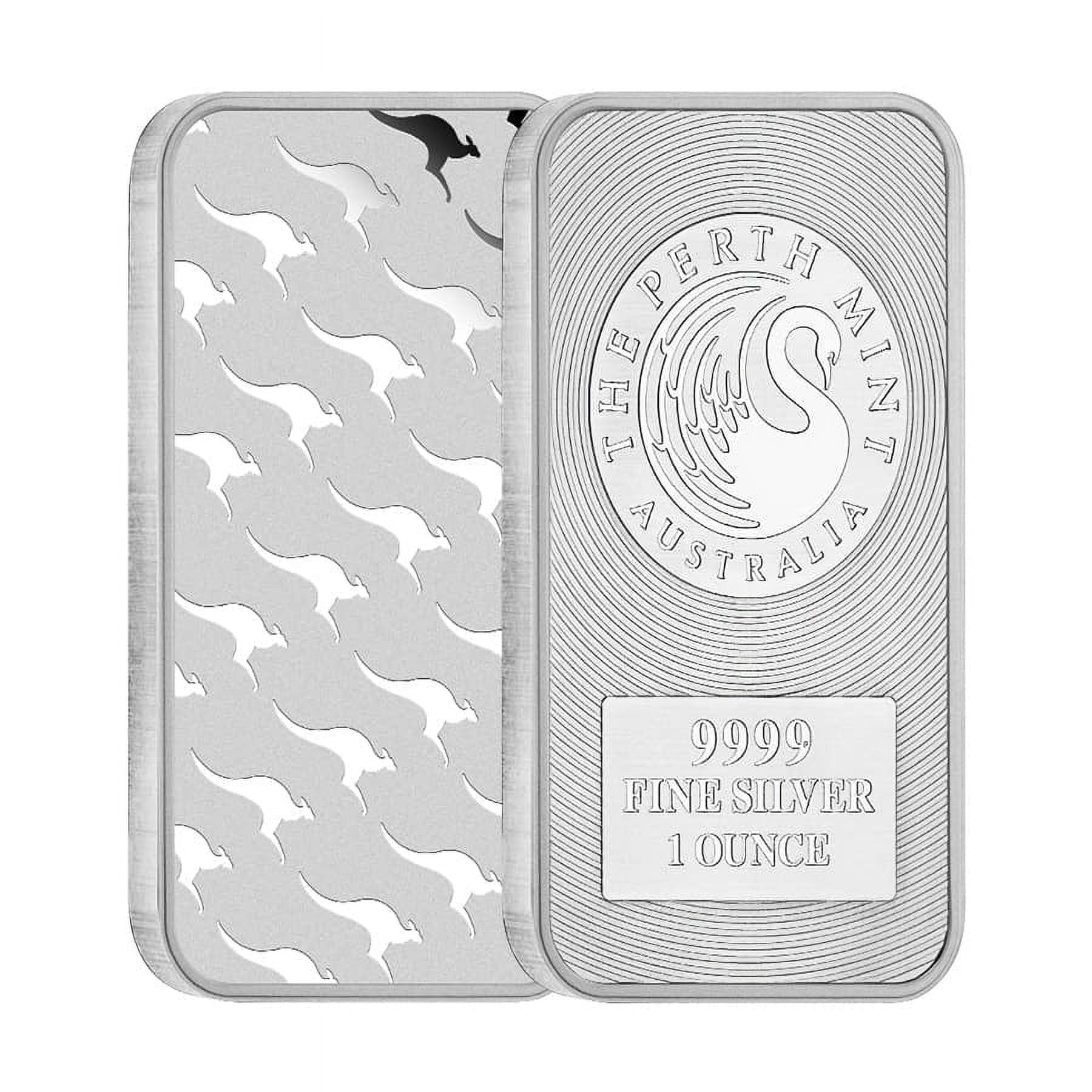 1 Ounce Australia Perth Mint Silver Kangaroo Bar .9999 Fine - Walmart.com