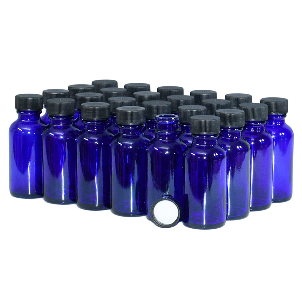 1 oz. Cobalt Blue Boston Round with Black Cap (20/400) (V23) (V6 ...