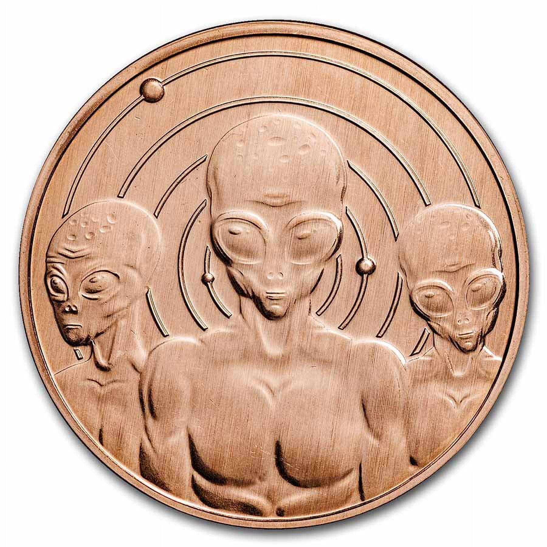 1 oz Copper Round - Aliens "I Believe" UFO - Walmart.com