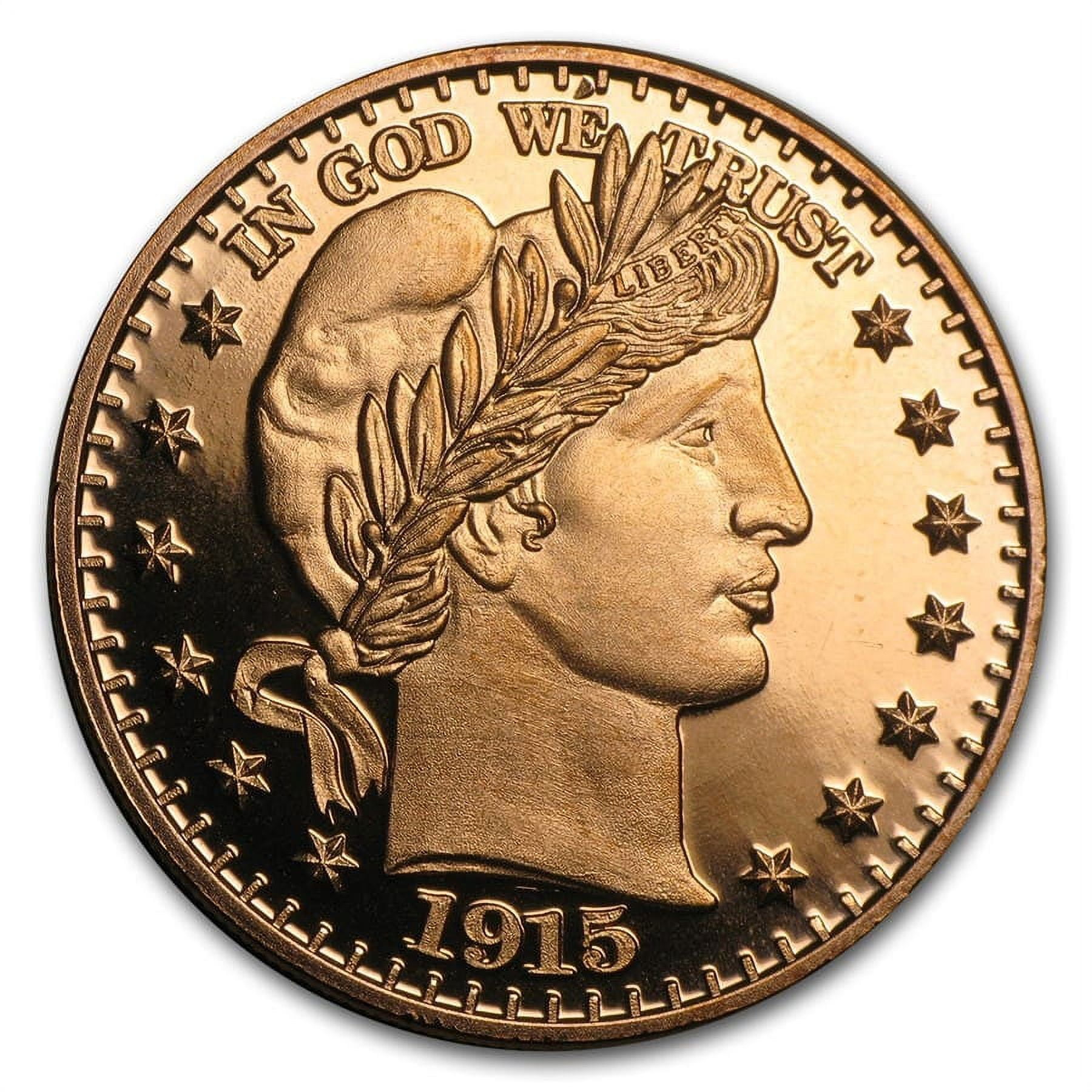 1 oz Copper Round - Barber Half Dollar - Walmart.com