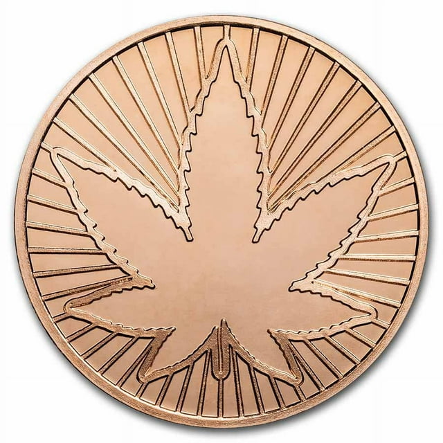 1 oz Copper Round - Cannabis 420 Leaf - Walmart.com