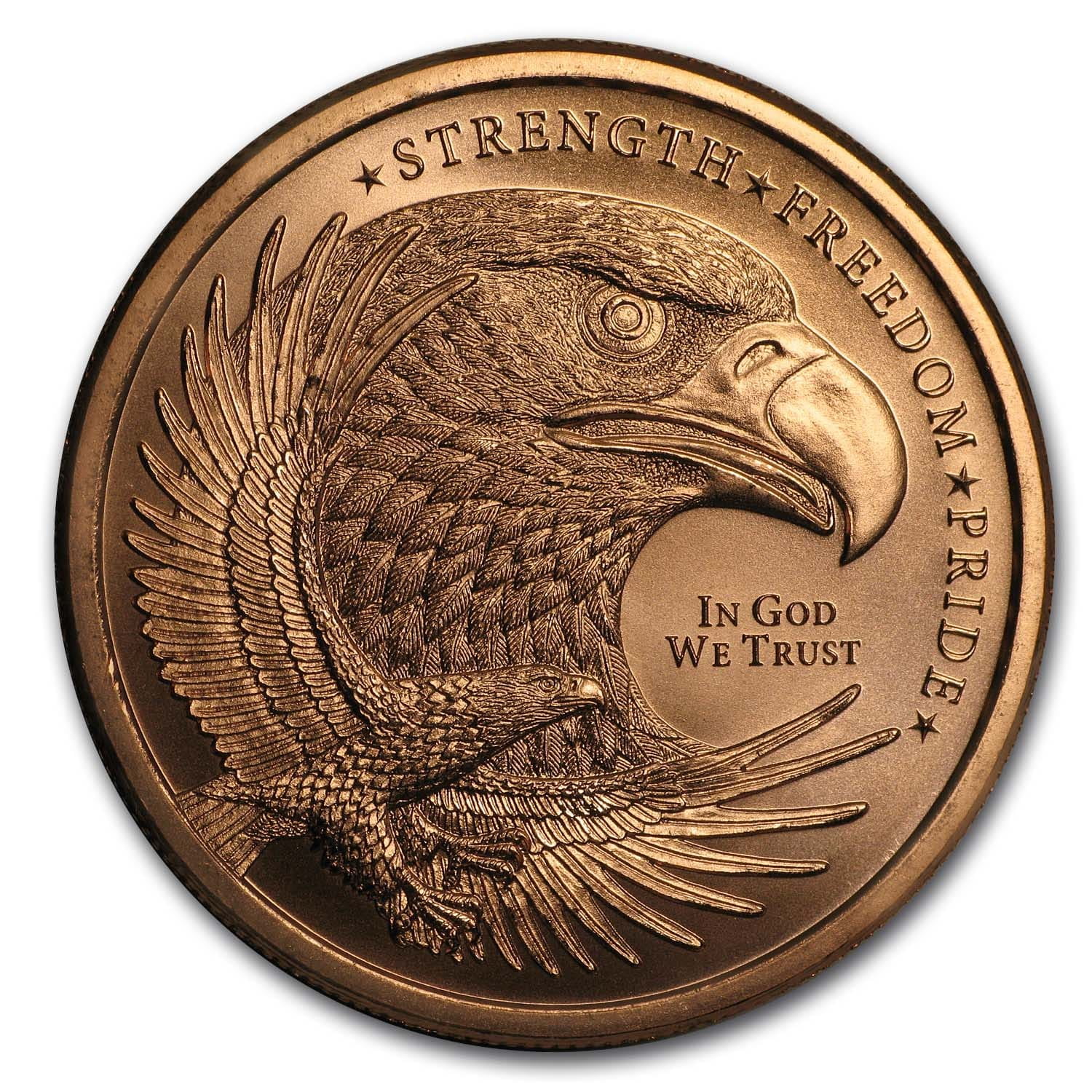 1 oz Copper Round - Eagle (Strength, Freedom, & Pride) - Walmart.com