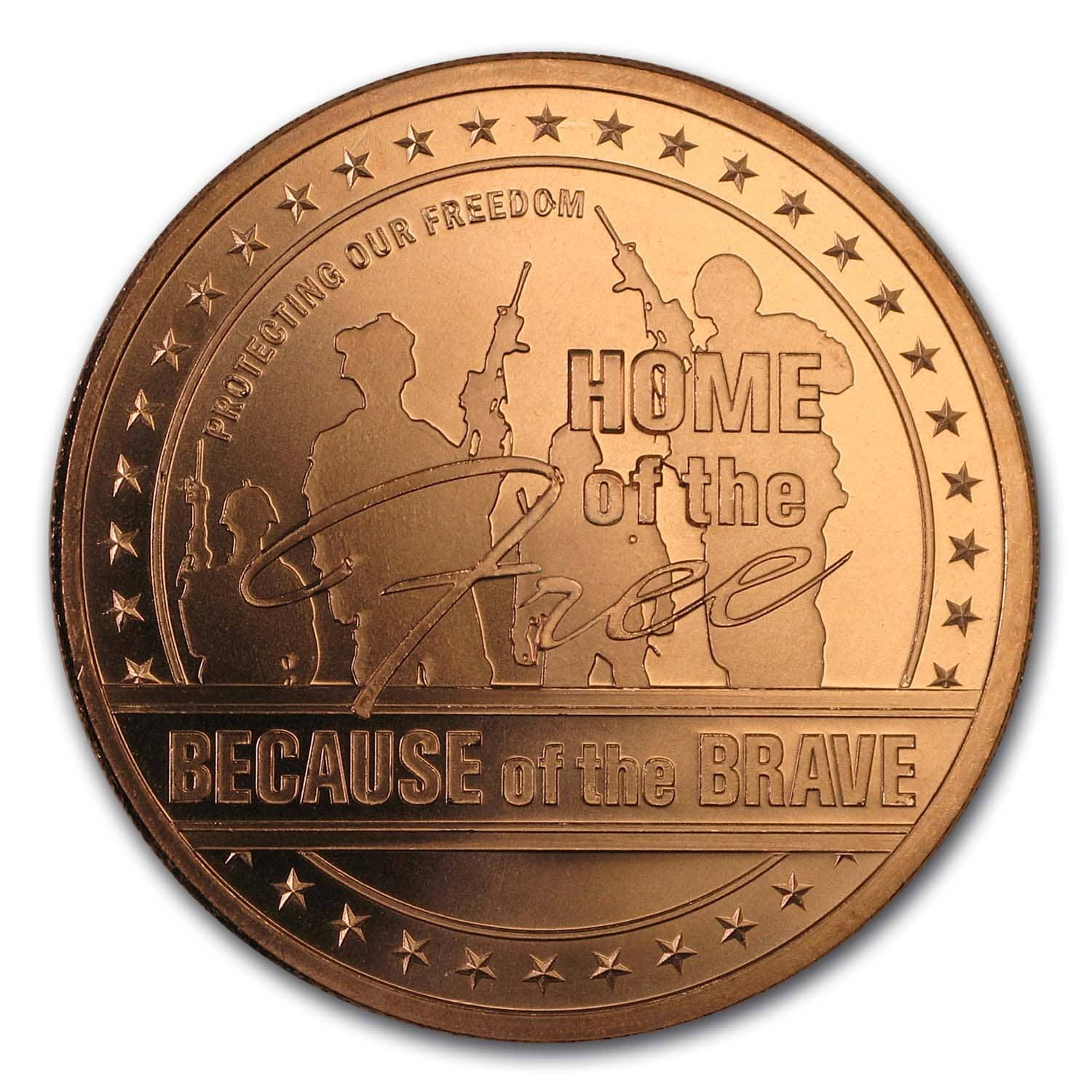 1 oz Copper Round - Home of the Free - Walmart.com
