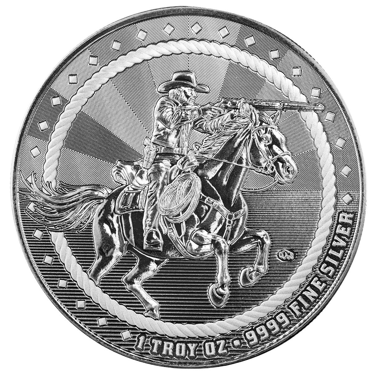 1 oz Cowboy Rifleman Silver Round .9999 Silver Bullion Round - Walmart.com