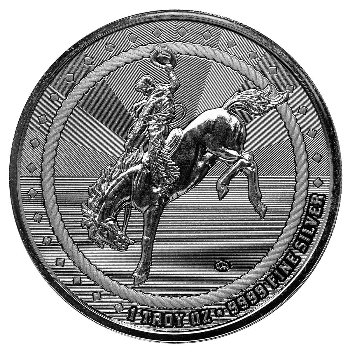 1 oz Cowboy Silver Round .9999 Silver Bullion Round - Walmart.com