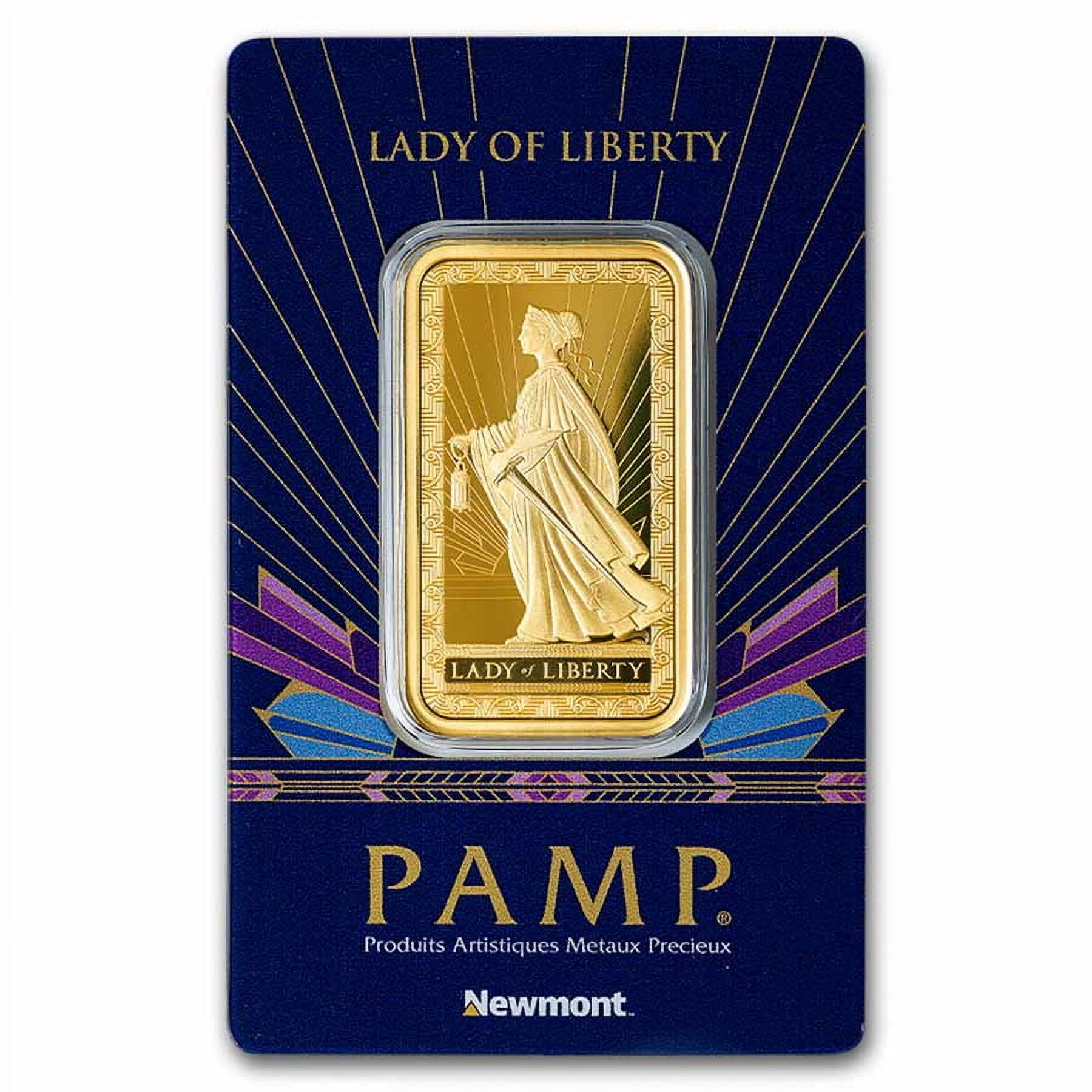 1 oz Gold Bar - PAMP Suisse Lady of Liberty (In Assay) - Walmart.com