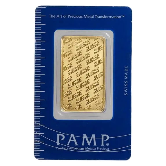 1 oz Gold Bar - PAMP Suisse Classic Design .9999 in Sealed Assay Card ...