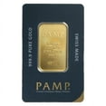 PAMP Suisse 1 oz Gold Bar, .9999 Fine Gold, Sealed Assay Card ...