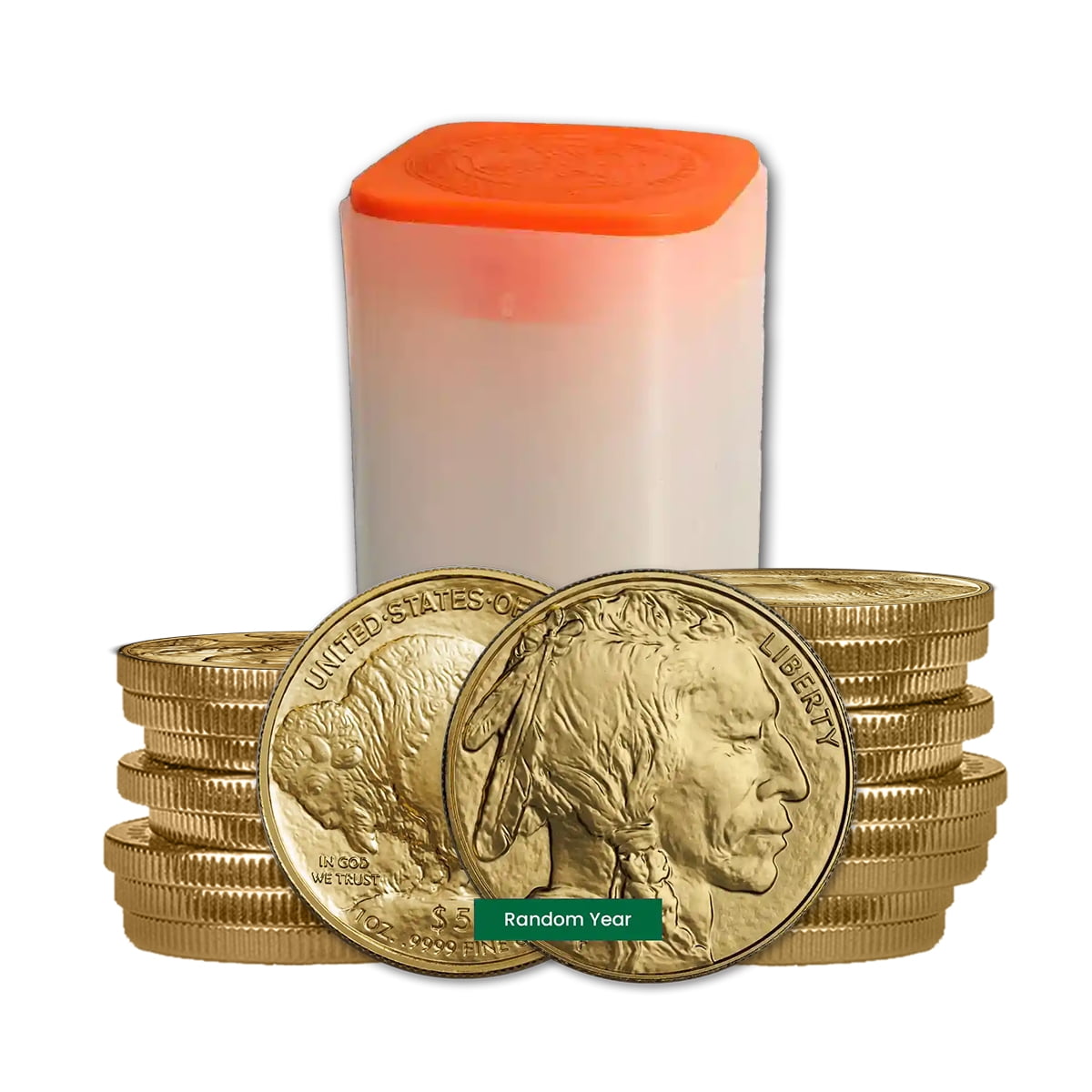 1 oz Gold Buffalo BU - Random Year - Tube of 20 Coins - Walmart.com