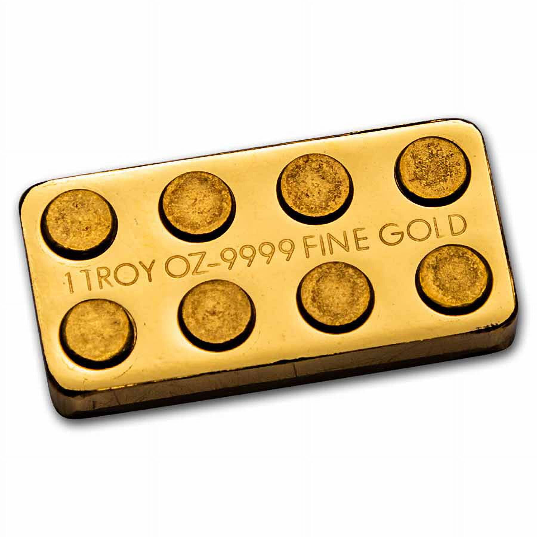 1 oz Gold Building Block Bars (2x4) in Wooden Box - Walmart.com