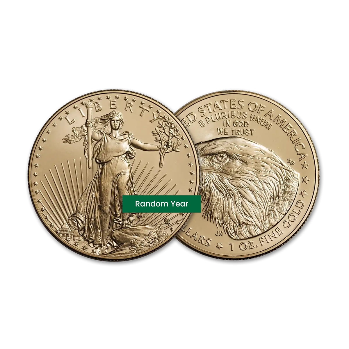 1 oz Gold Eagle Coin BU - Random Year - 2 Coins - Walmart - Walmart.com