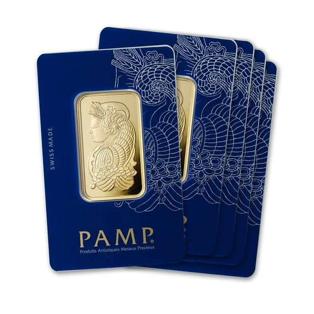 1 oz Gold PAMP Suisse Lady Fortuna Veriscan® - 5 Bars - Walmart ...