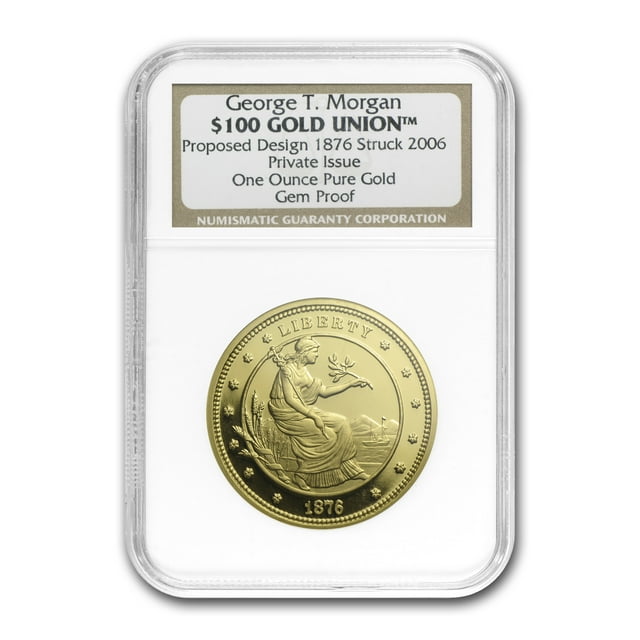 1 oz Gold Round - $100 Gold Union George T. Morgan Gem Proof NGC ...
