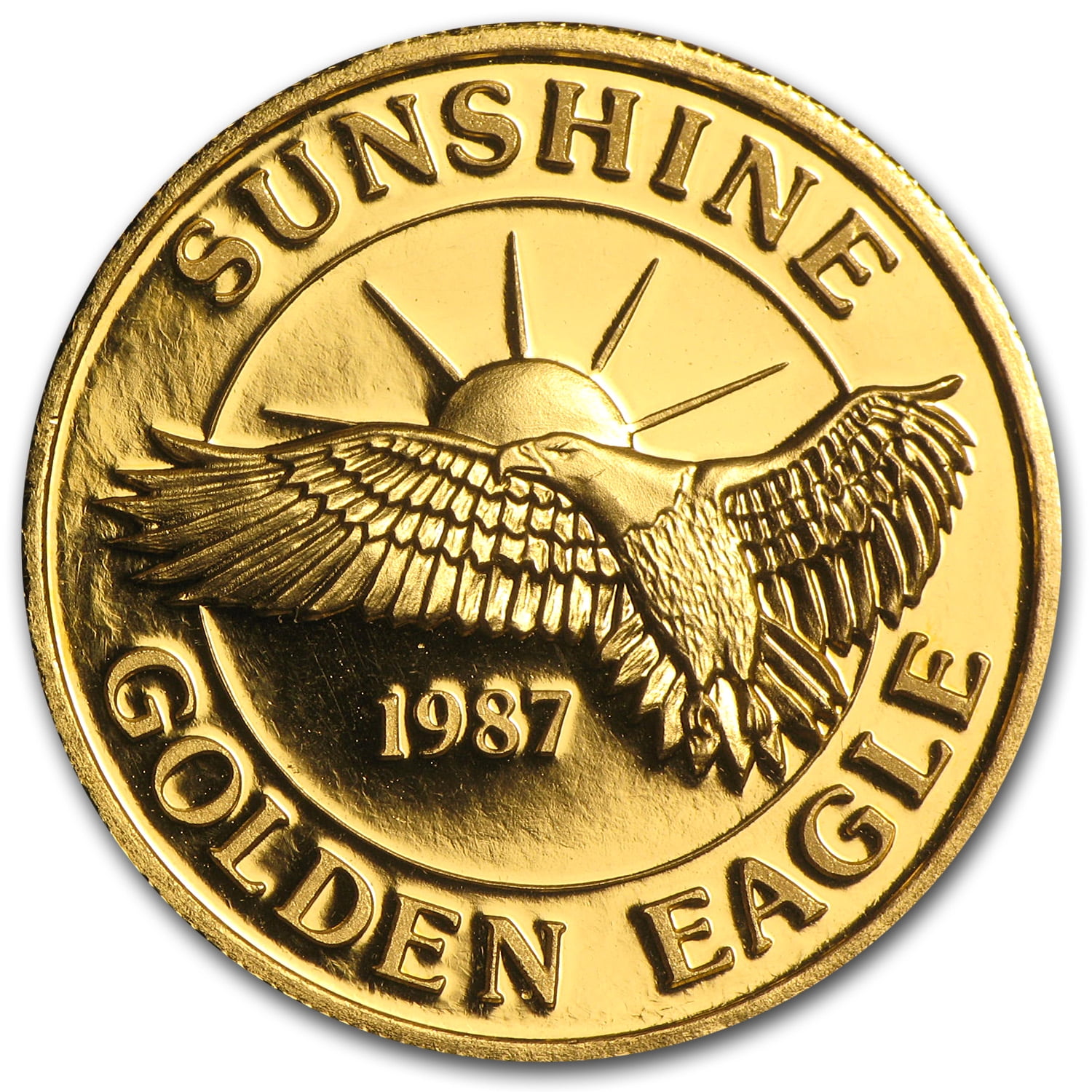 1 oz Gold Round - Sunshine Minting/Mining (Golden Eagle) - Walmart.com