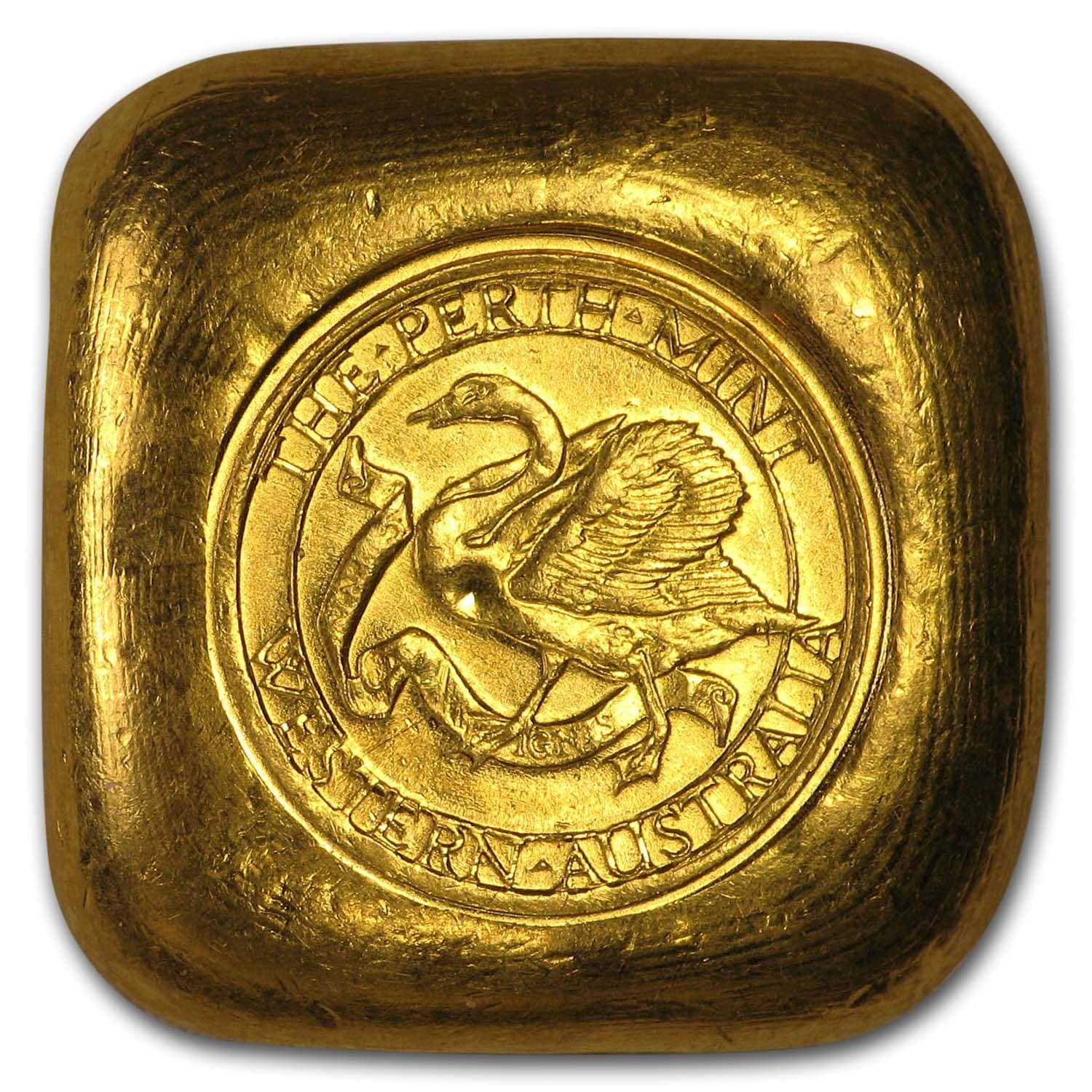 1 oz Gold Square Button - Perth Mint (Poured, Old Style Swan) - Walmart.com