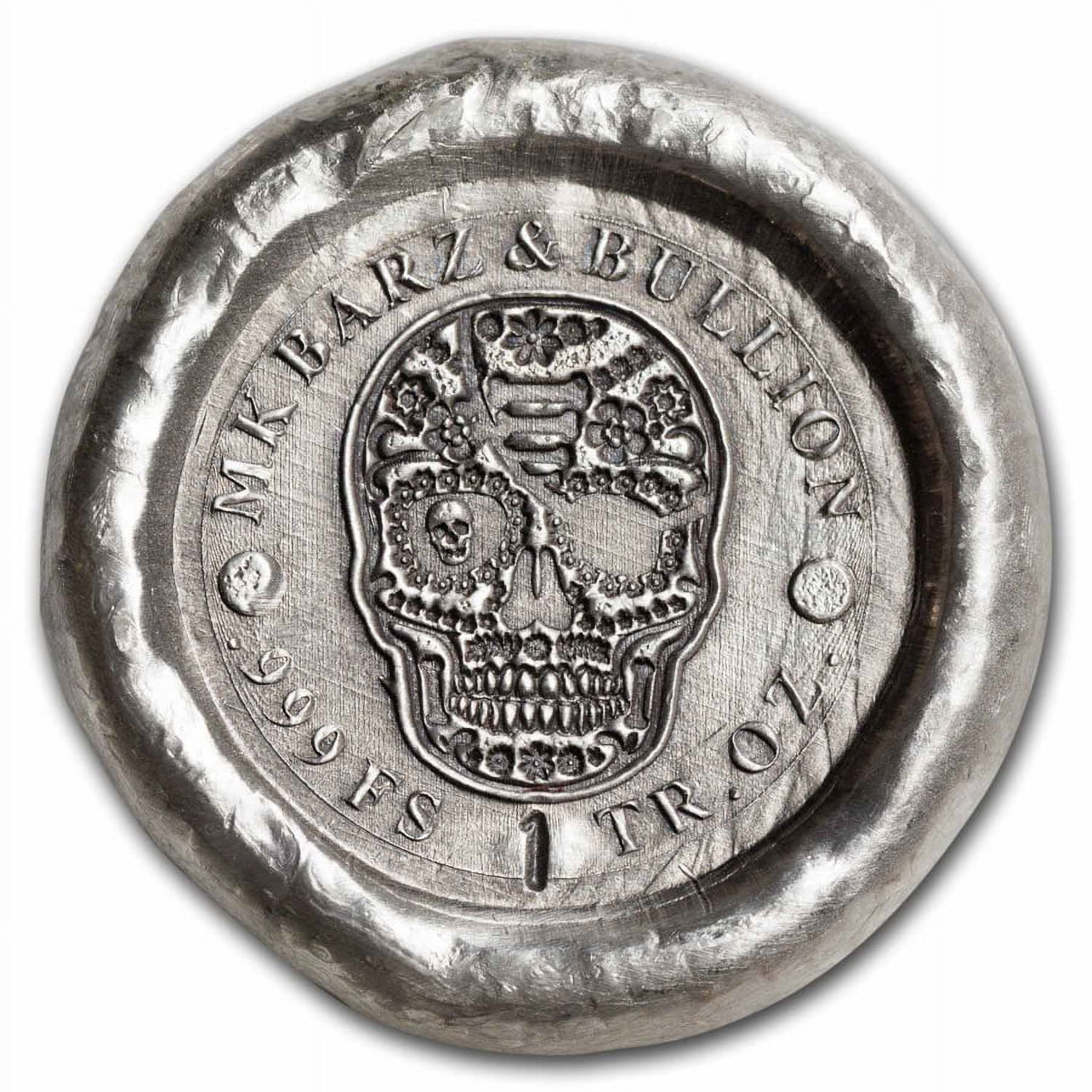 1 oz Hand Poured Silver Round - Random Skull - Walmart.com