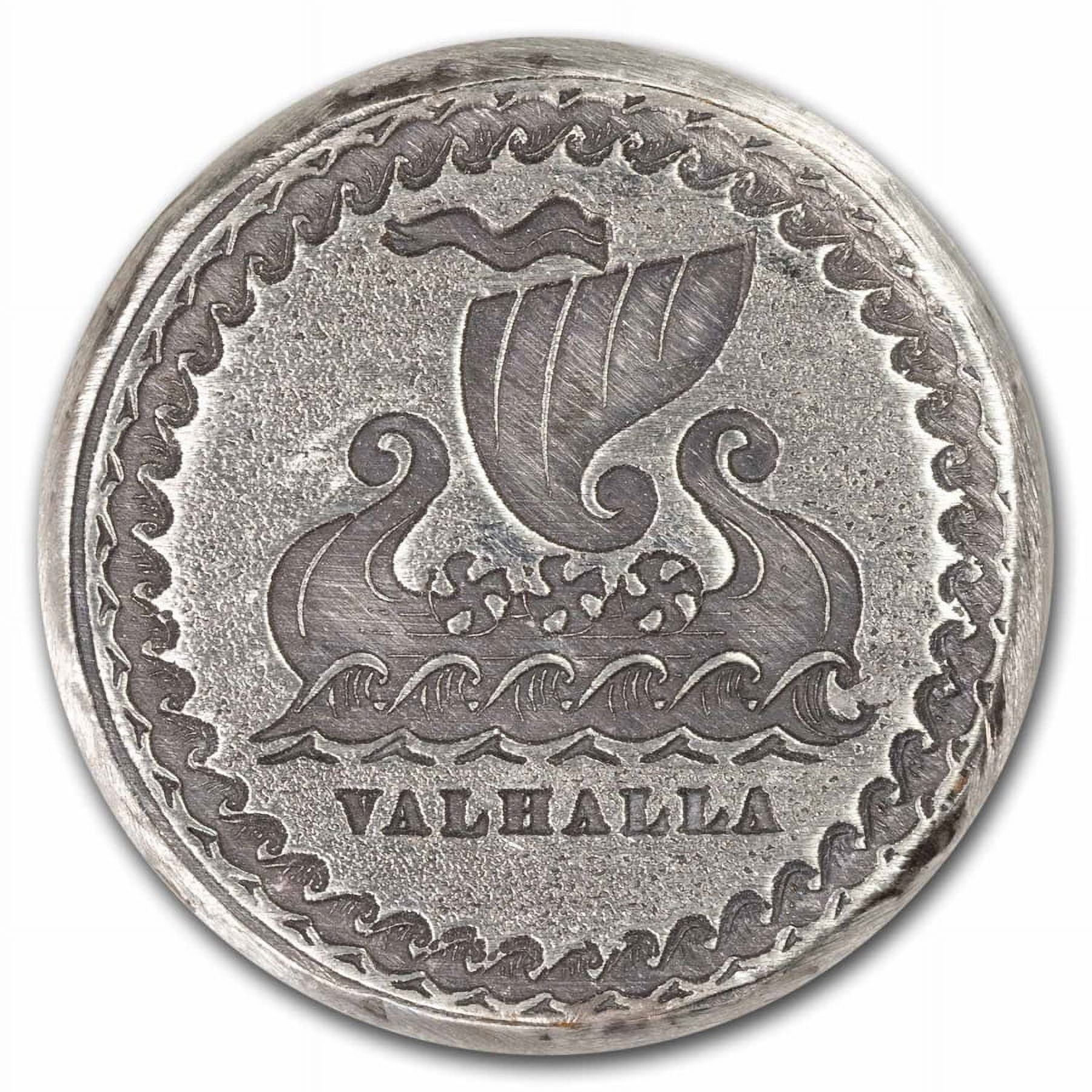 1 oz Hand Poured Silver Round - Valhalla Viking Ship - Walmart.com