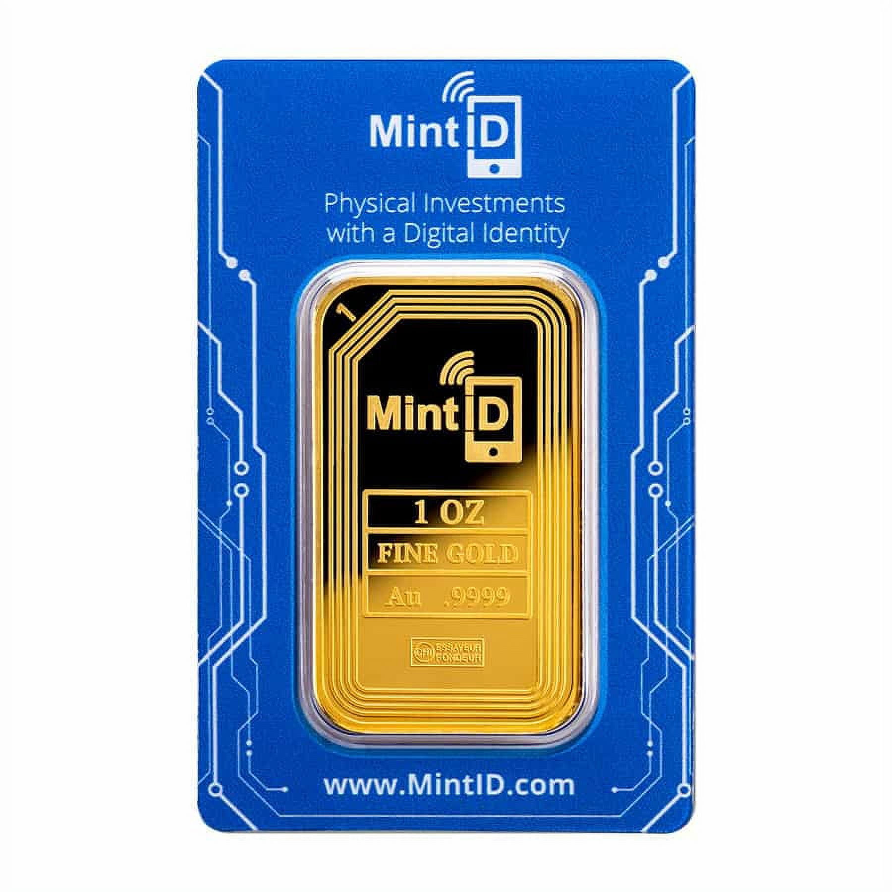 1 oz MintID Gold Bar .9999 Fine (NFC Scan Authentication) - Walmart.com