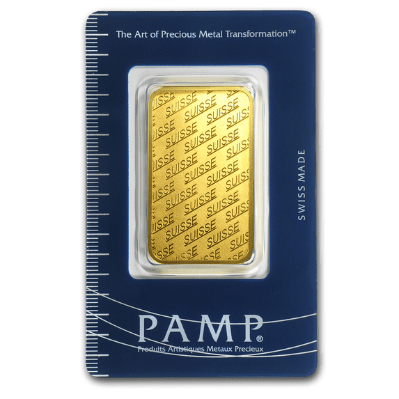 1oz Pamp Suisse Gold Bar Bullion, New Design, In Assay, .9999 Fine ...