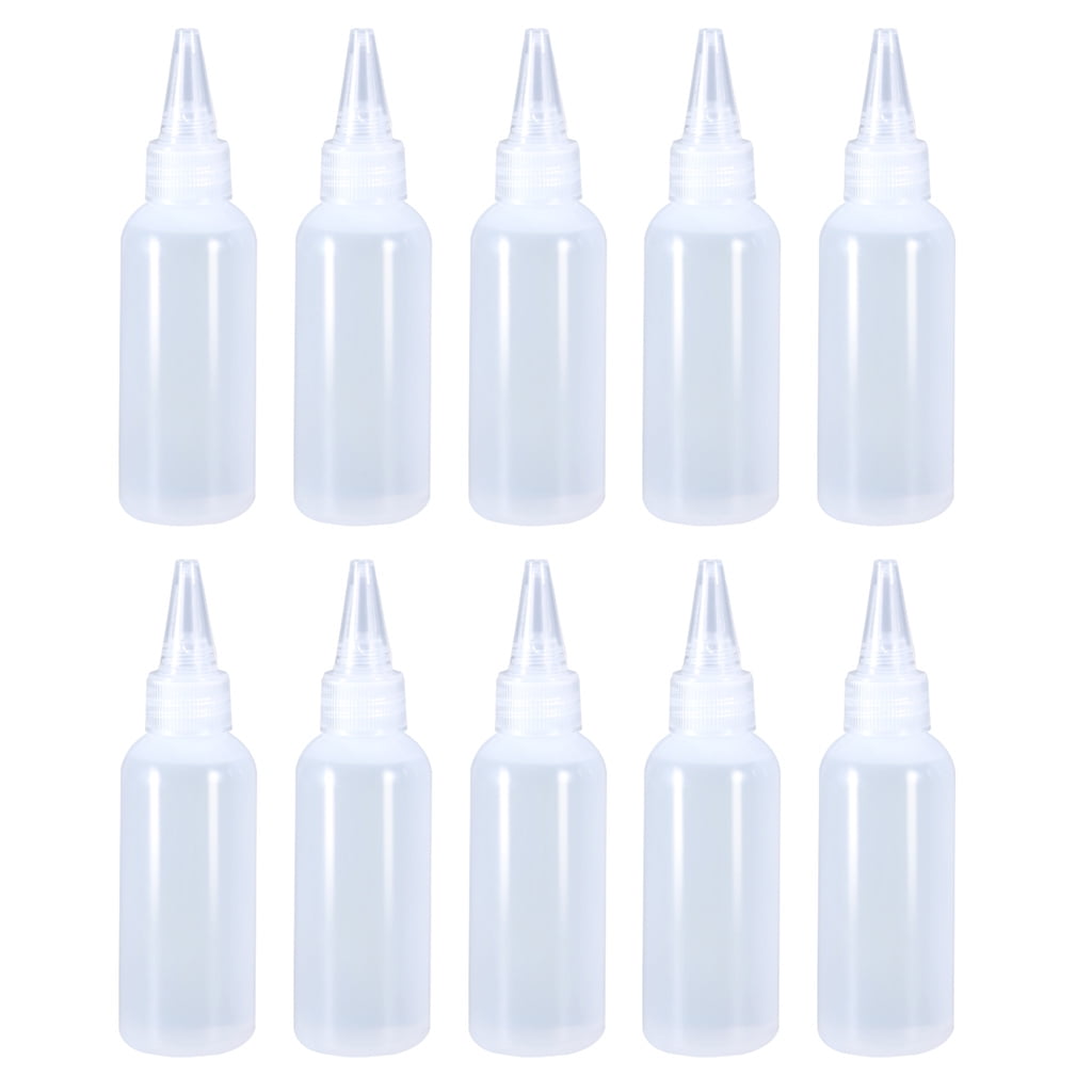 POPLIS 1 oz Plastic Squeeze Bottles, Transparent Sauce and Condiment ...