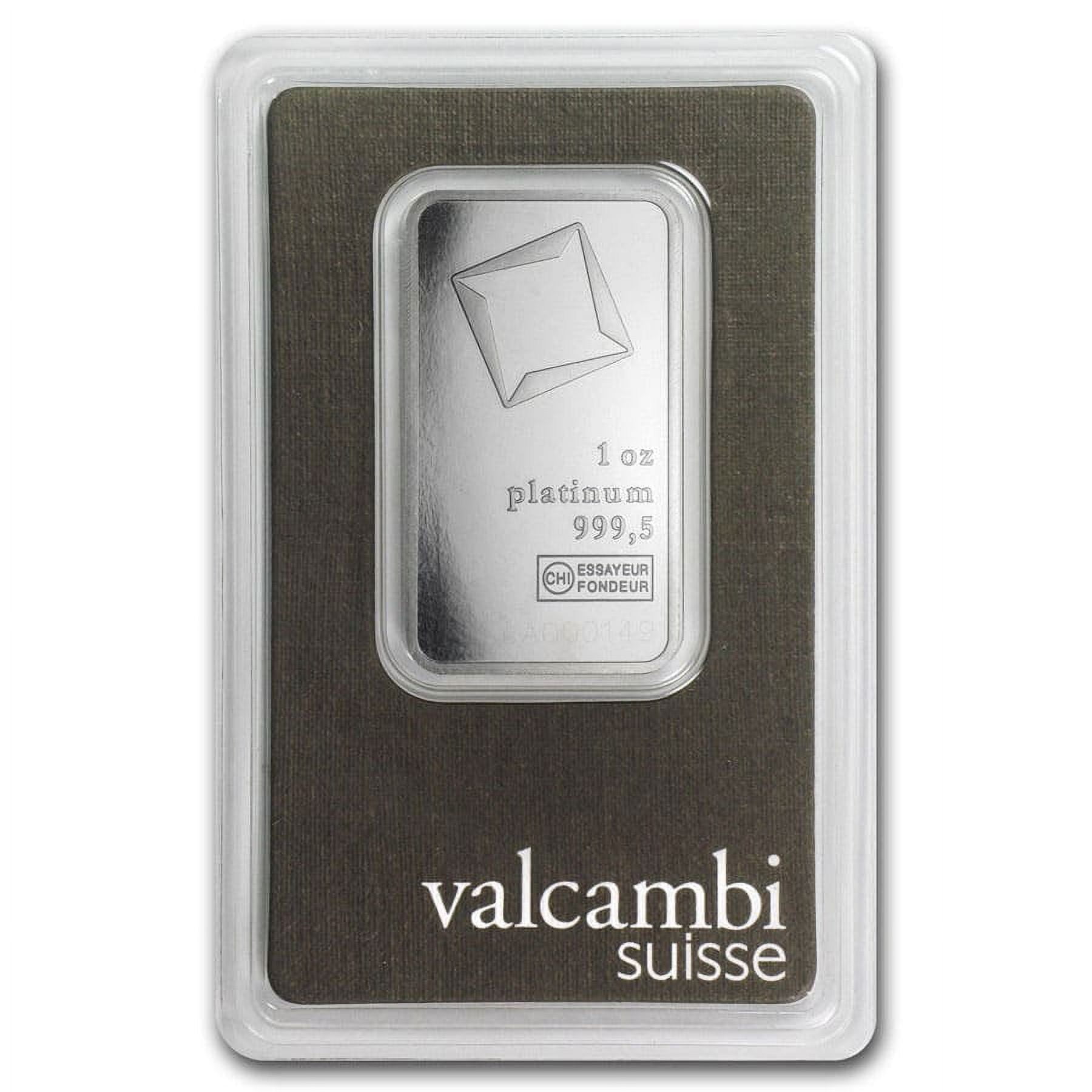 Valcambi 1 oz Precious Metals Platinum Bar - Elegant Design, Mirror ...