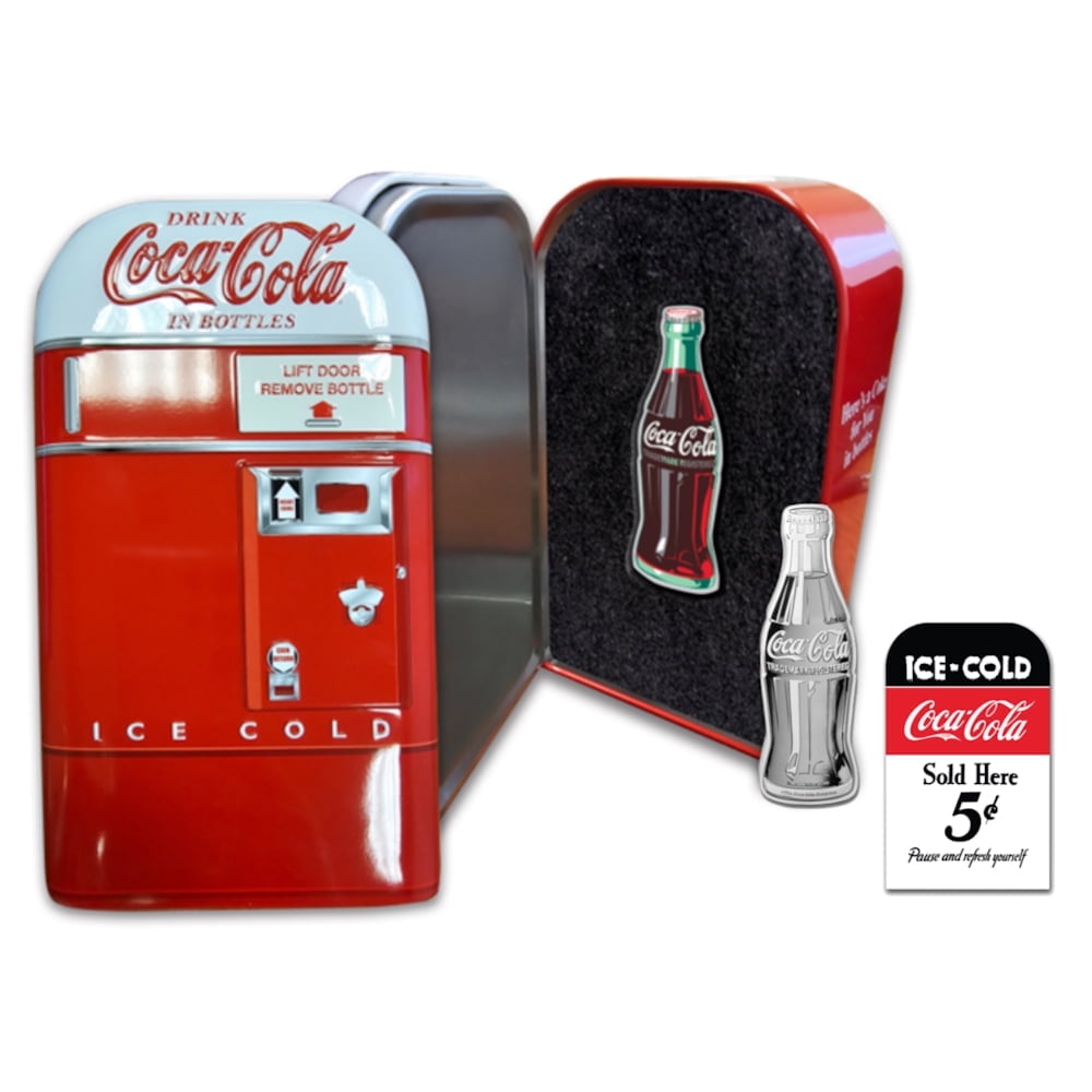 1 oz Pure Silver Coca-ColaÂ® Bottle & Vending Machine Tin - Walmart.com