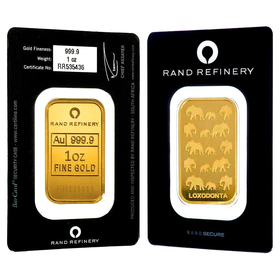 1 oz Rand Refinery Gold Bar .9999 Fine (in Assay) - Walmart.com