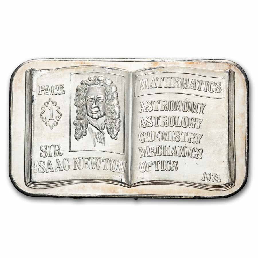 1 oz Silver Bar - Sir Isaac Newton (U.S. Silver Corporation) - Walmart.com