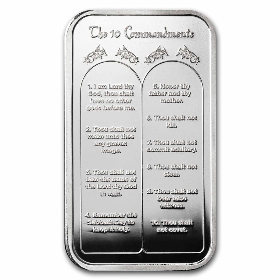 1 oz Silver Bar - Ten Commandments - Walmart.com