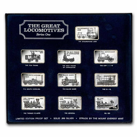 1 oz Silver Bar - The Great Locomotives Set (Mount Everest Mint ...