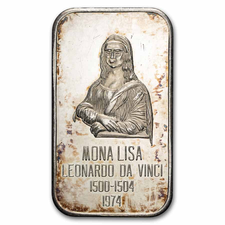 1 oz Silver Bar - The Mona Lisa (U.S. Silver Corporation) - Walmart.com