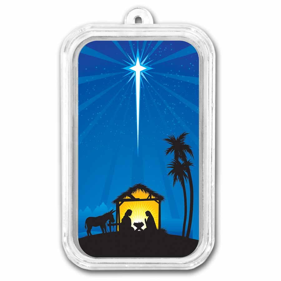 1 oz Silver Colorized Bar - Nativity of Jesus - Walmart.com