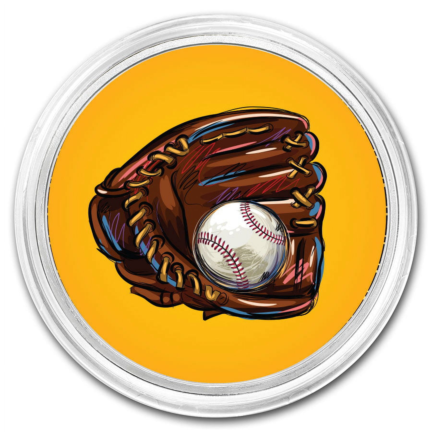 1 oz Silver Colorized Round - APMEX (Baseball) - Walmart.com