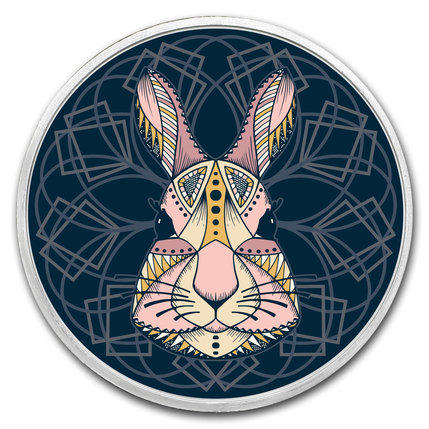 1 oz Silver Colorized Round - APMEX (Geometric Easter Bunny) - Walmart.com