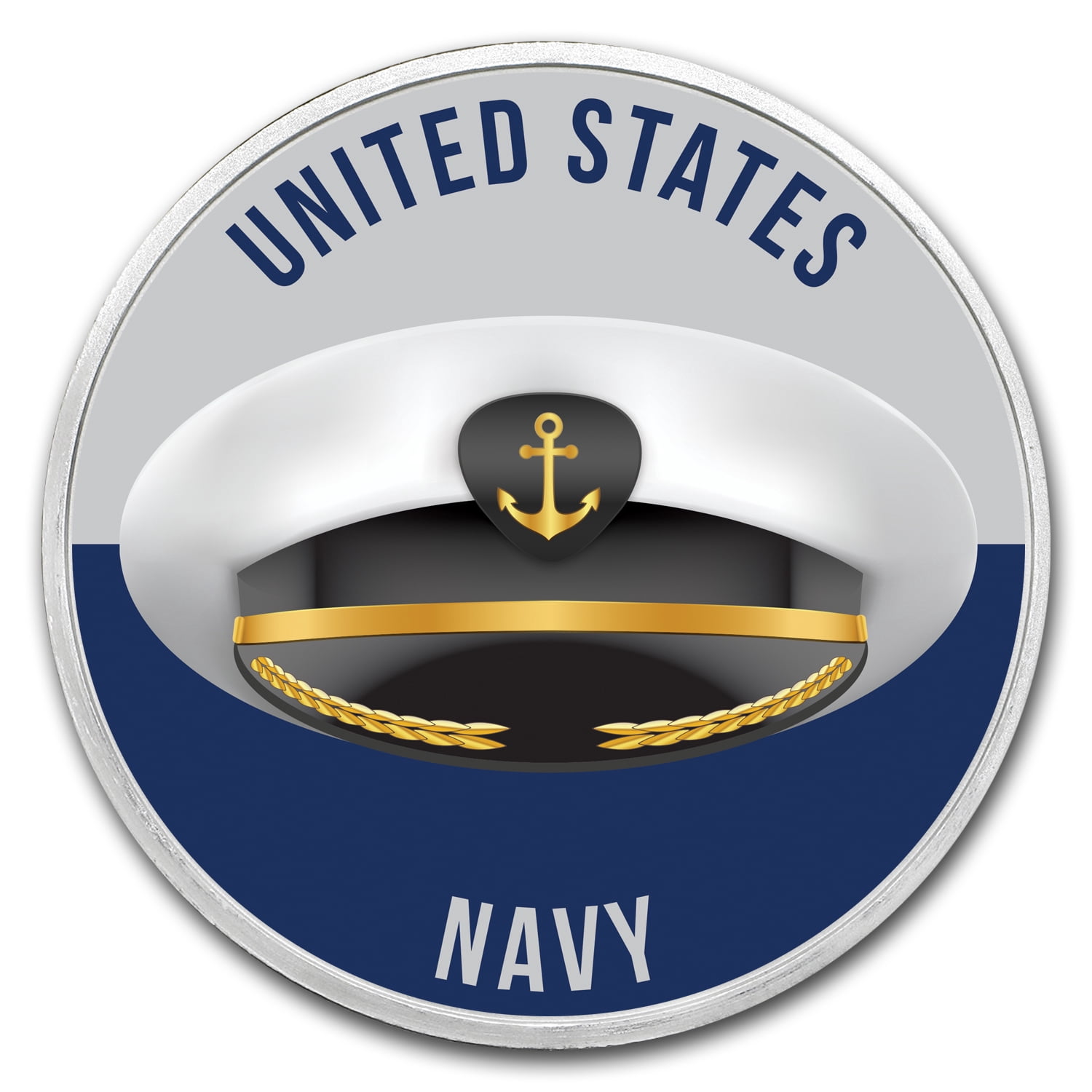 1 oz Silver Colorized Round - APMEX (Navy - Salute) - Walmart.com