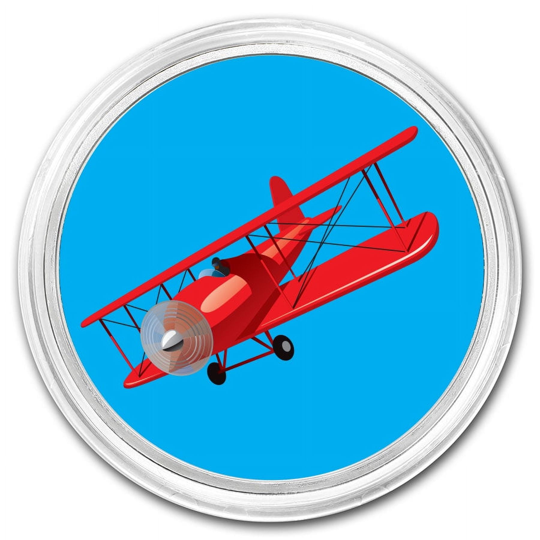 1 oz Silver Colorized Round - APMEX (Red Biplane) - Walmart.com