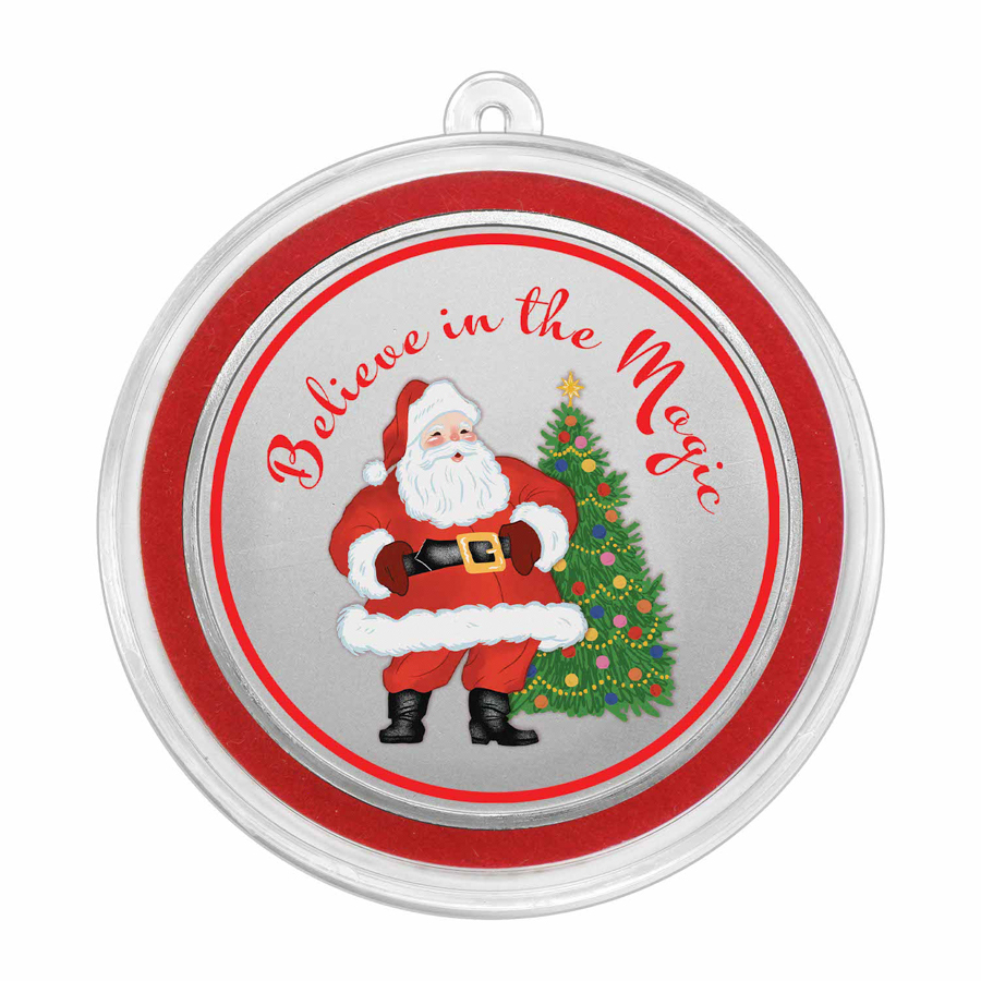 1 oz Silver Colorized Round - Santa "Believe in the Magic" - Walmart.com