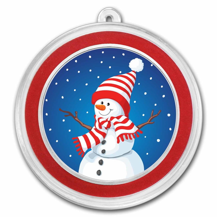 1 oz Silver Colorized Round - Snowman - Walmart.com