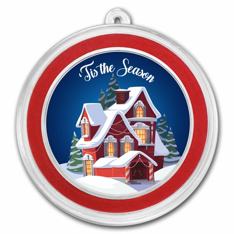 1 oz Silver Colorized Round - 'Tis The Season House - Walmart.com