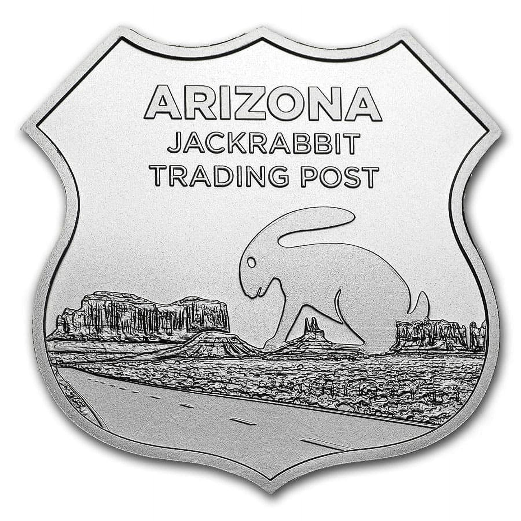 1 oz Silver - Icons of Route 66 Shield (Jack Rabbit Trading Post ...