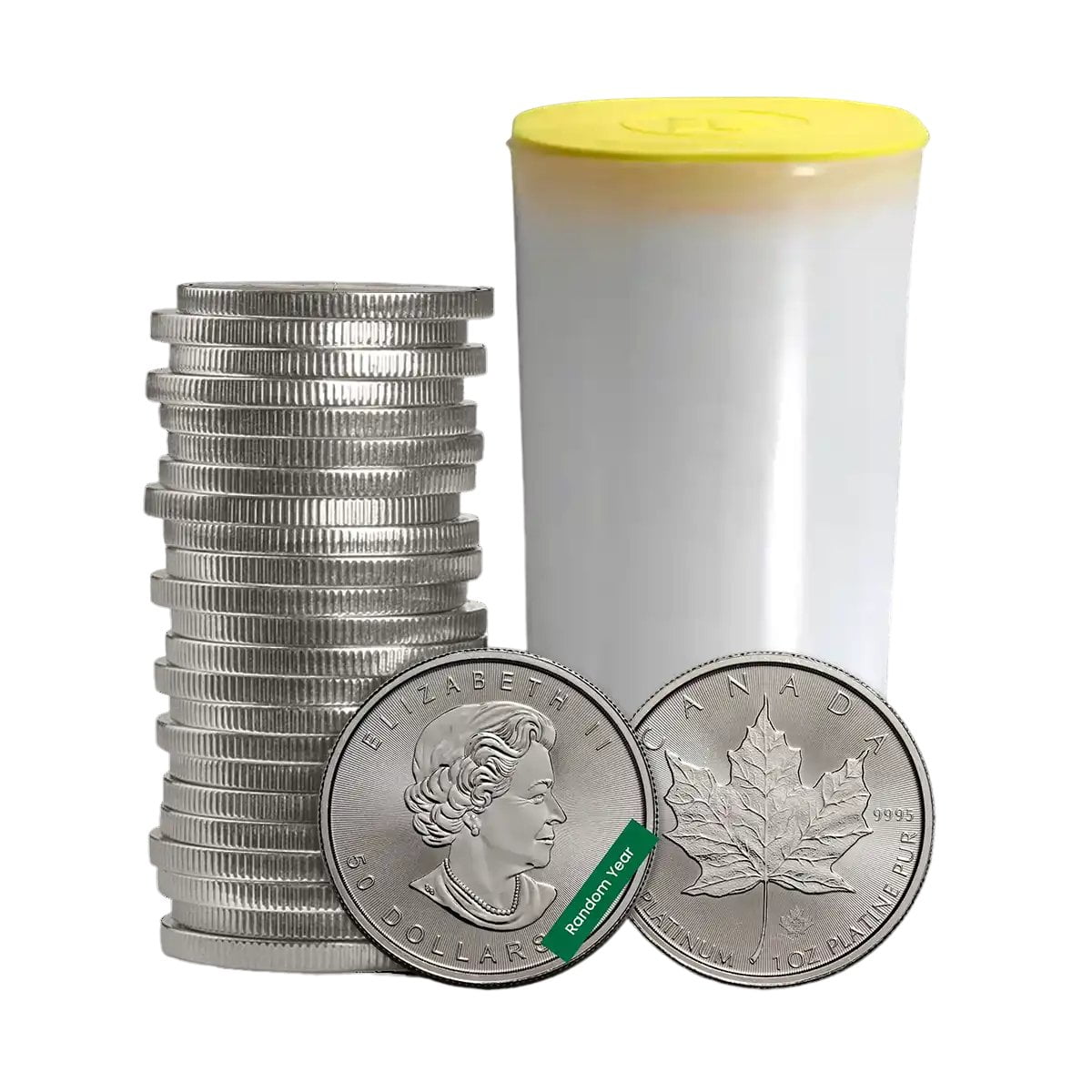 1 oz Silver Maple Leaf Coin - Random Year (Tube of 25) - Walmart ...