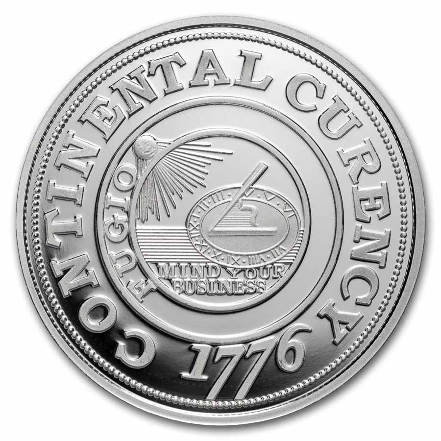 1 oz Silver Proof - 1776 Continental Currency Dollar Coin (w/Box ...
