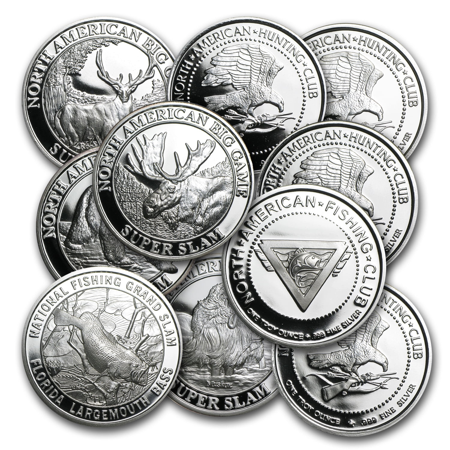 1 oz Silver Proof Round - North American Hunting/Fishing Club - Walmart.com
