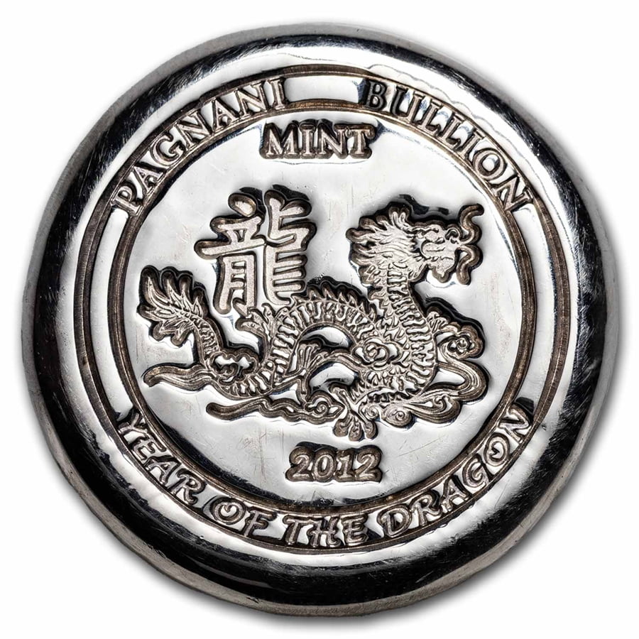 1 oz Silver Round - 2012 Year of the Dragon Pagnani Bullion - Walmart.com