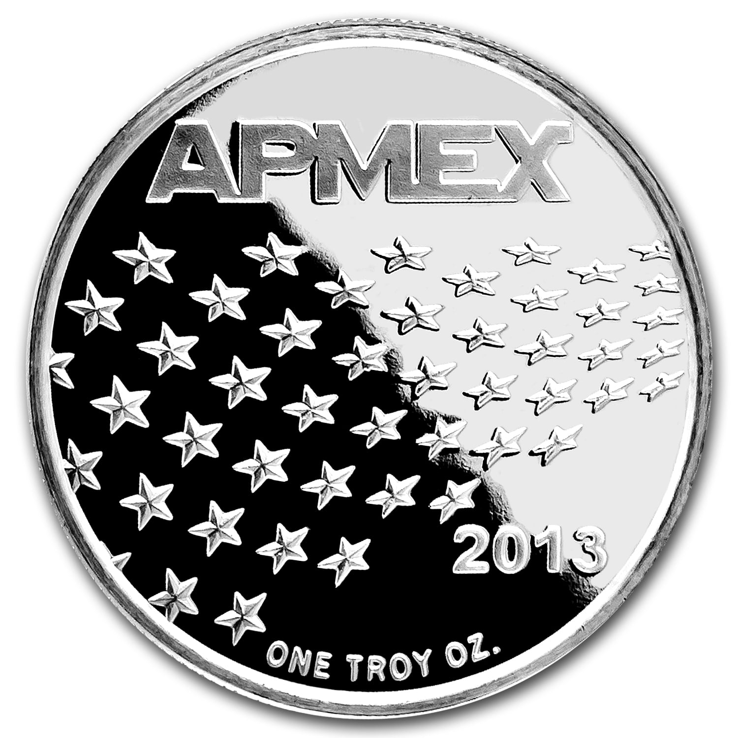 1 oz Silver Round - APMEX (2013 Star and Stripes) - Walmart.com