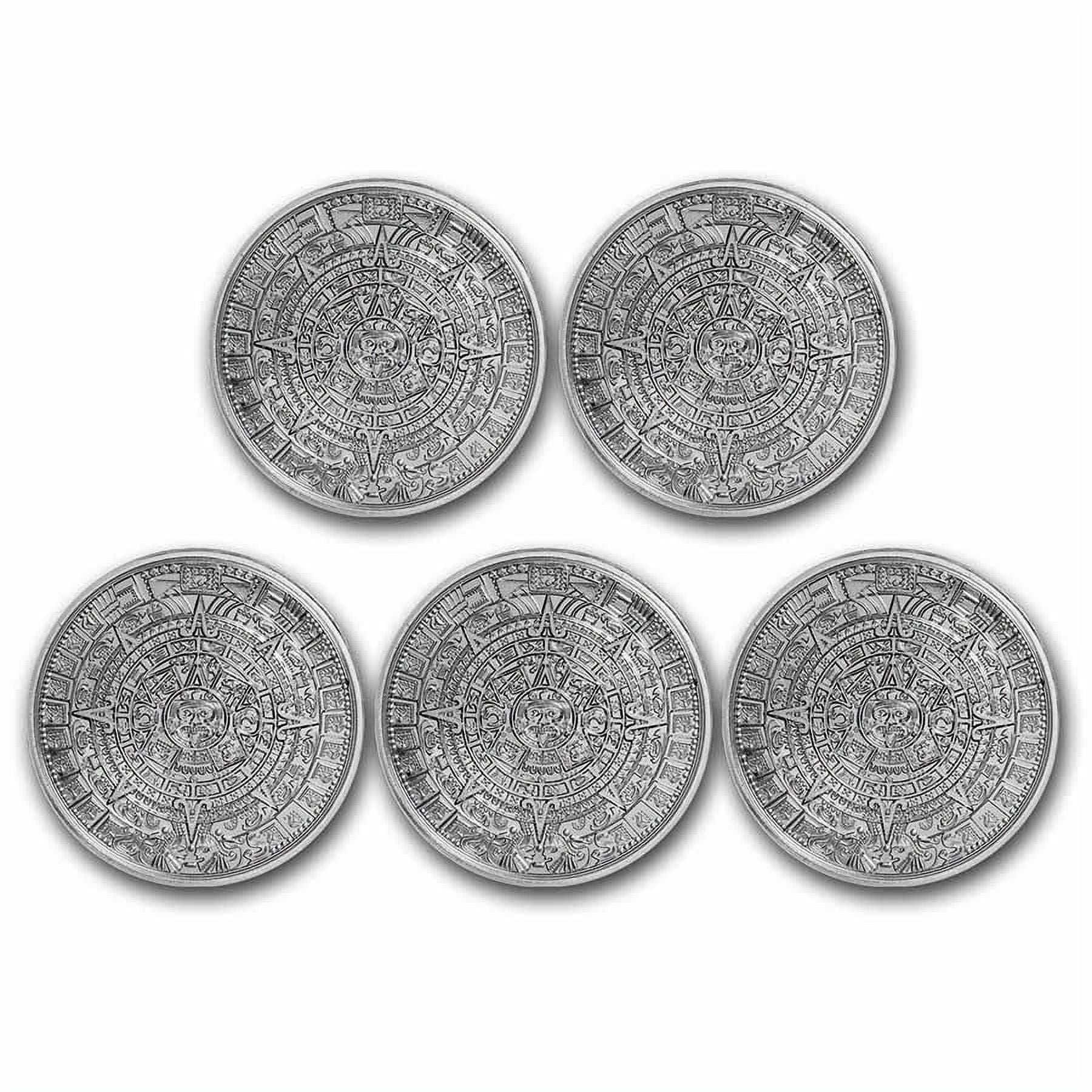 Walmart's 1 oz .999 Fine Silver Round - Aztec Calendar Design (Lot of 5 ...